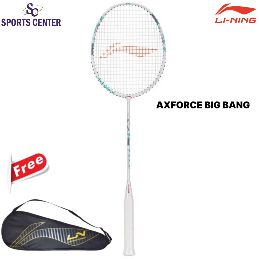 Jual New Raket Badminton Lining Axforce / AX Force Big Bang 7U White ...