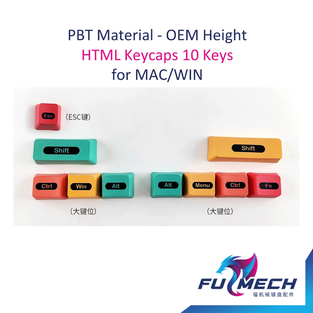 Jual HTML KEYCAPS 10 KEY | PBT MATERIAL | OEM HEIGHT | DIY MECHANICAL ...