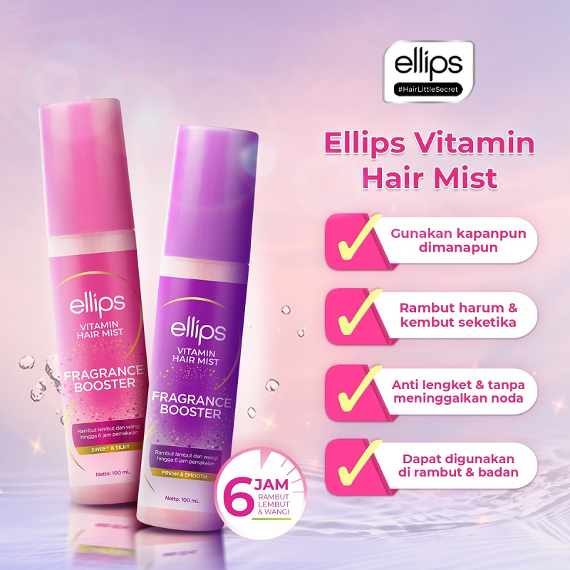 Jual Ellips Vitamin Hair Mist Fresh & Smooth | Sweet & Silky 100ml ...