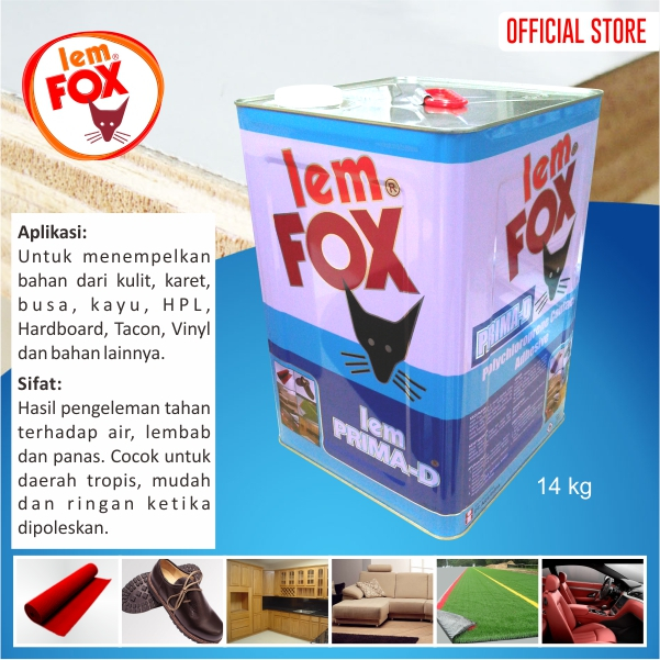 Jual Lem Fox Prima D Blek 14 kg | Shopee Indonesia