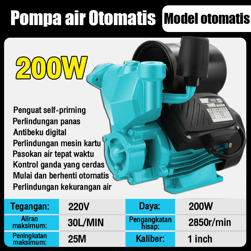 Jual Reaim Pompa air Otomatis 40 L/min 250W Total Head Max 30 m Model ...