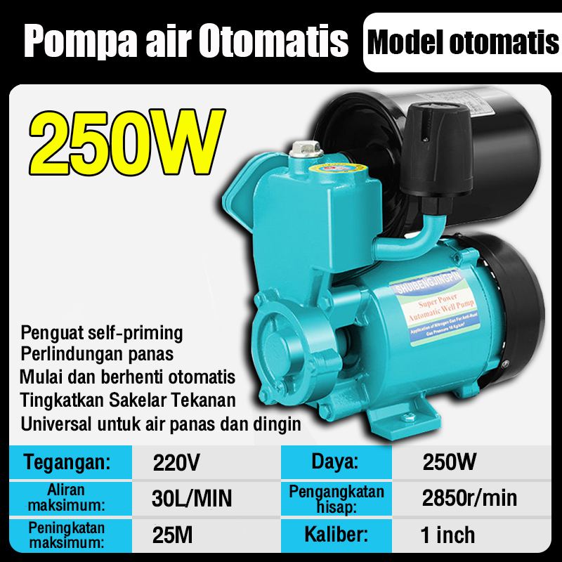 Jual Reaim Pompa air Otomatis 40 L/min 250W Total Head Max 30 m Model: Reaim-zdzyb001 | Shopee ...