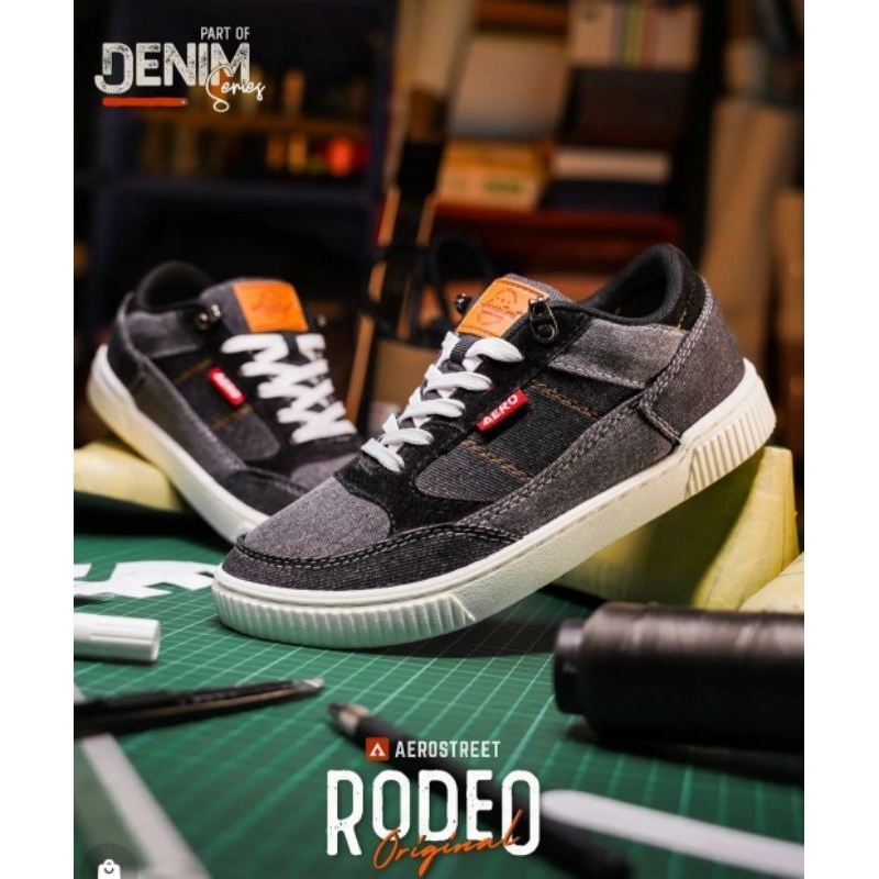 Jual SEPATU ASLI ORIGINAL AEROSTREET DENIM RODEO JEANS KANVAS AUTHENTIC ...