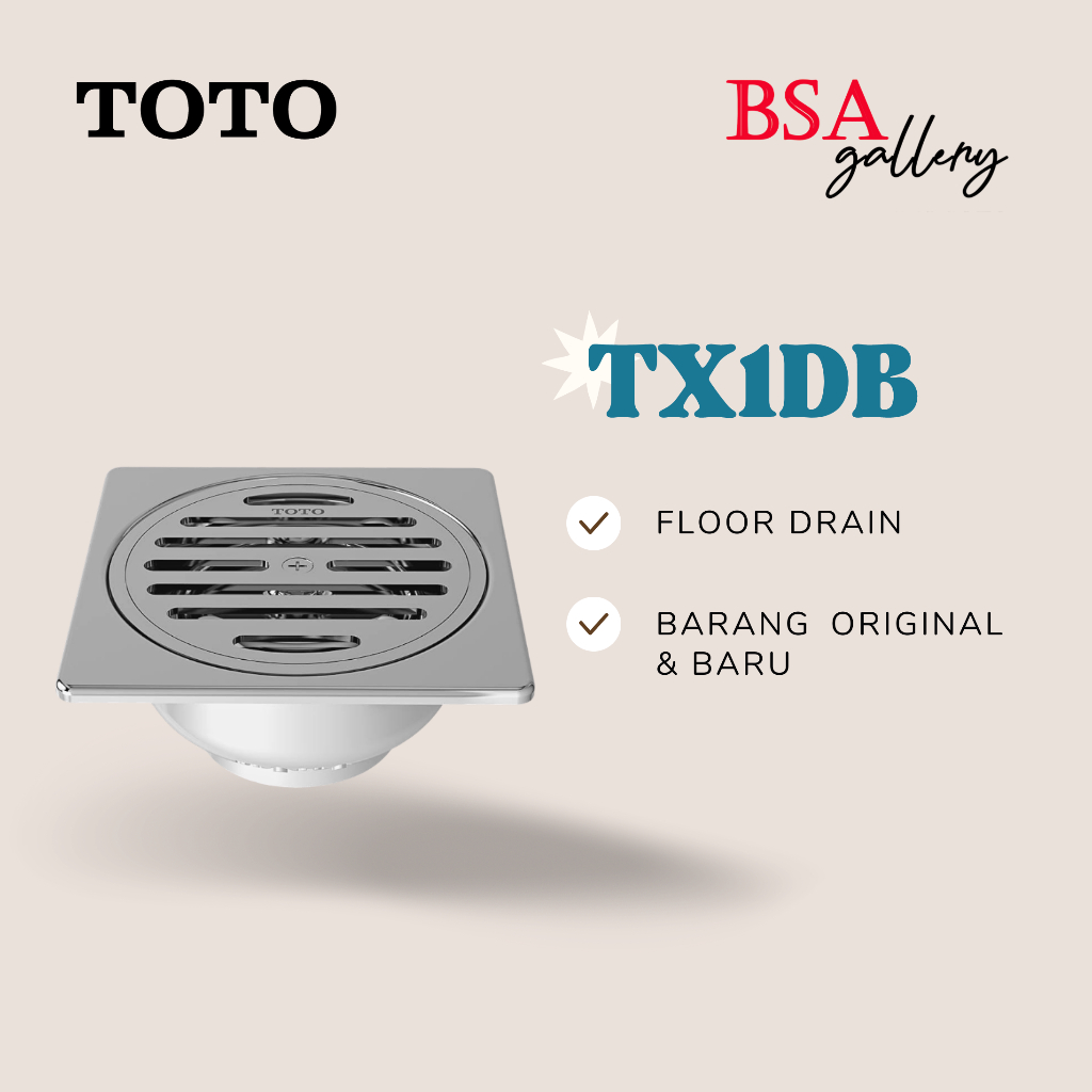 Jual FLOORDRAIN TOTO TX1DB / SARINGAN GOT ORIGINAL TOTO / PEMBUANGAN WC | Shopee Indonesia