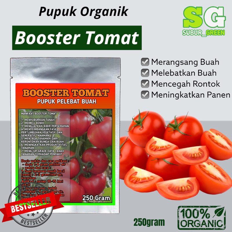 Jual pupuk booster tomat | pupuk organik perangsang pelebat buah sayur pupuk nutrisi asam humat ...