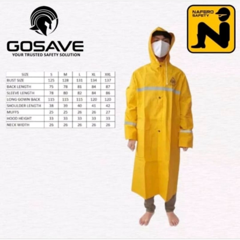 Jual Raicoat Samudra Jas Hujan Terusan Mantel Proyek Gosave Kuning ...