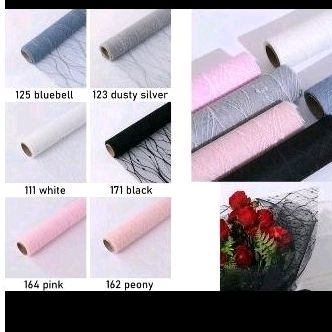 Jual Mesh/Jaring Buket/Flower Wrapping Motif Garis-Garis(Roll) | Shopee ...