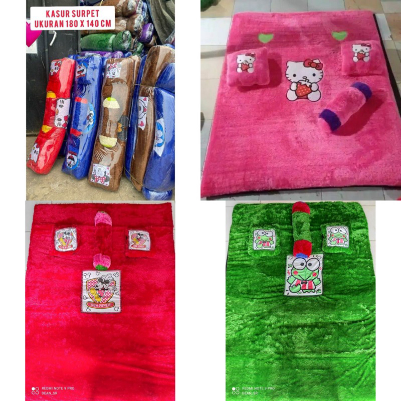 Jual Kasur surpet Rasfur ukuran 180 x 140 cm tebal 3 cm bonus 2 bantal ...