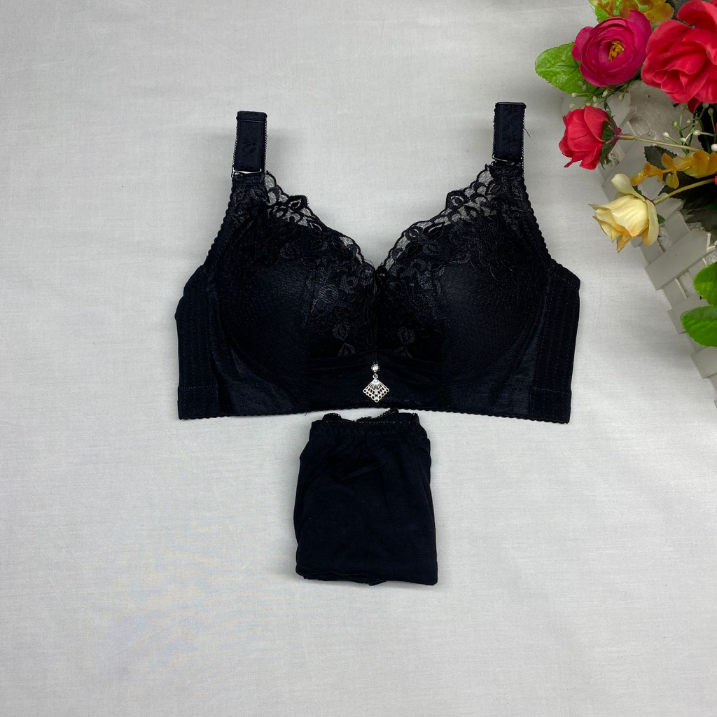 Jual 2 IN 1 SET (BRA + CELANA DALAM) 1009 TANPA KAWAT SIZE 34-38 ...