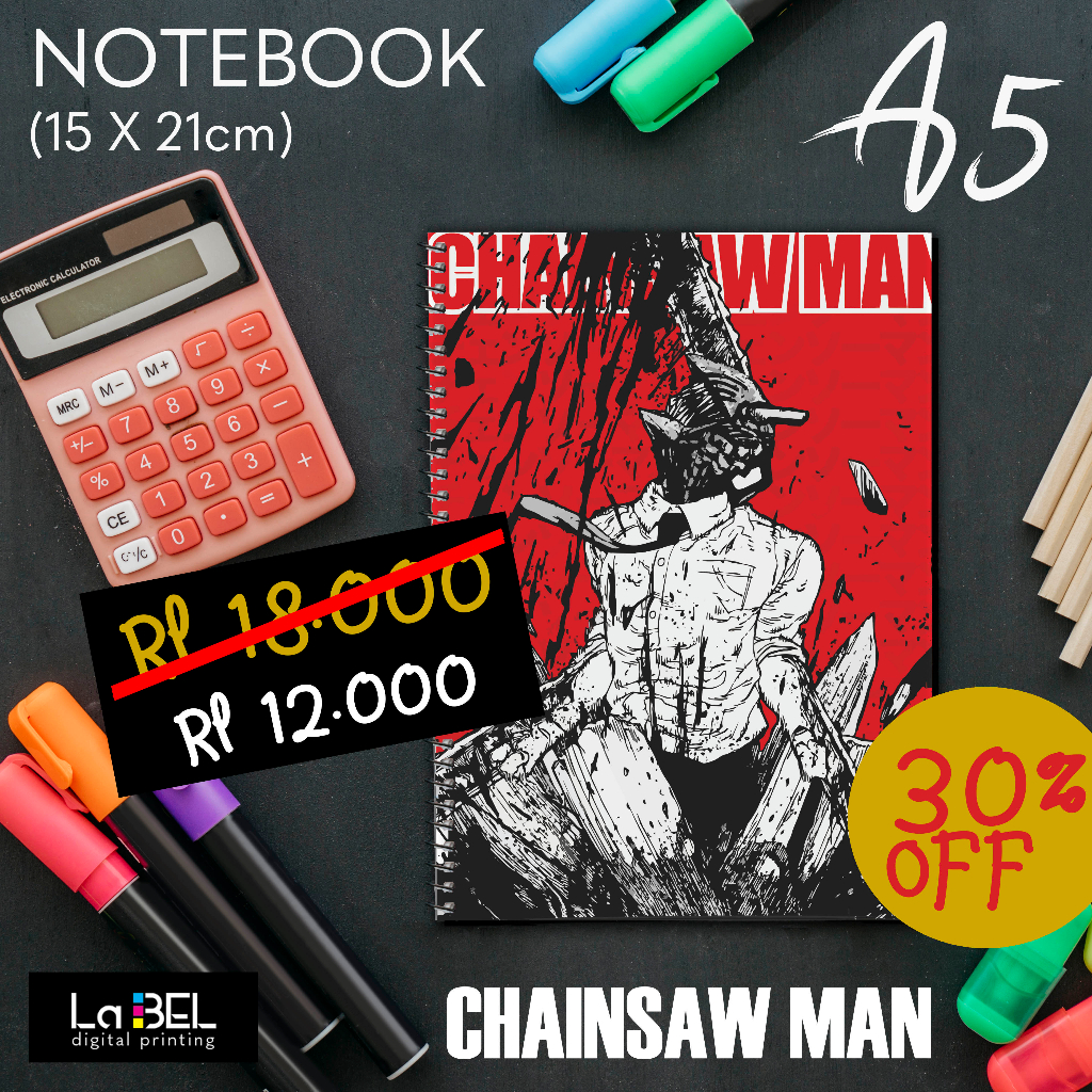 Jual Notebook CHAINSAW MAN - ANIME - Ukuran A5 | Shopee Indonesia