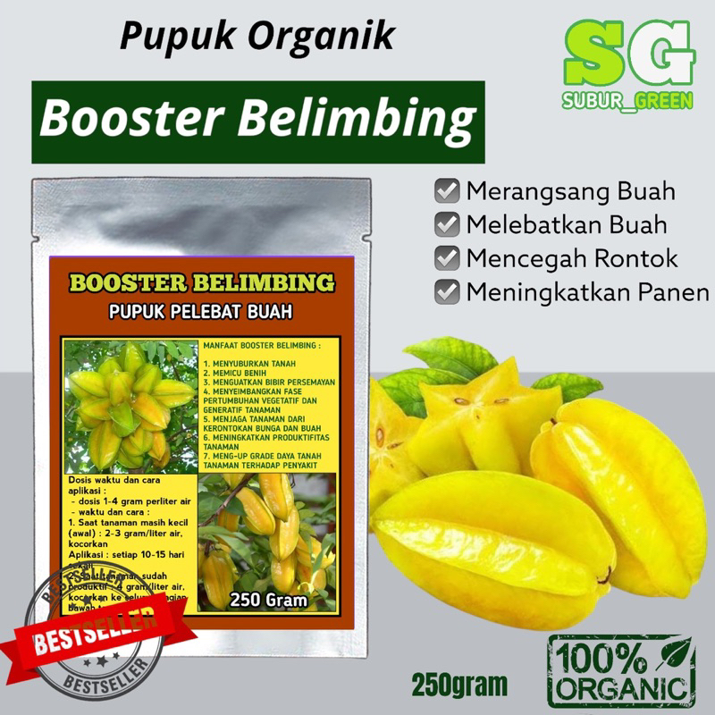 Jual pupuk booster belimbing | pupuk organik perangsang pelebat buah sayur pupuk nutrisi asam ...