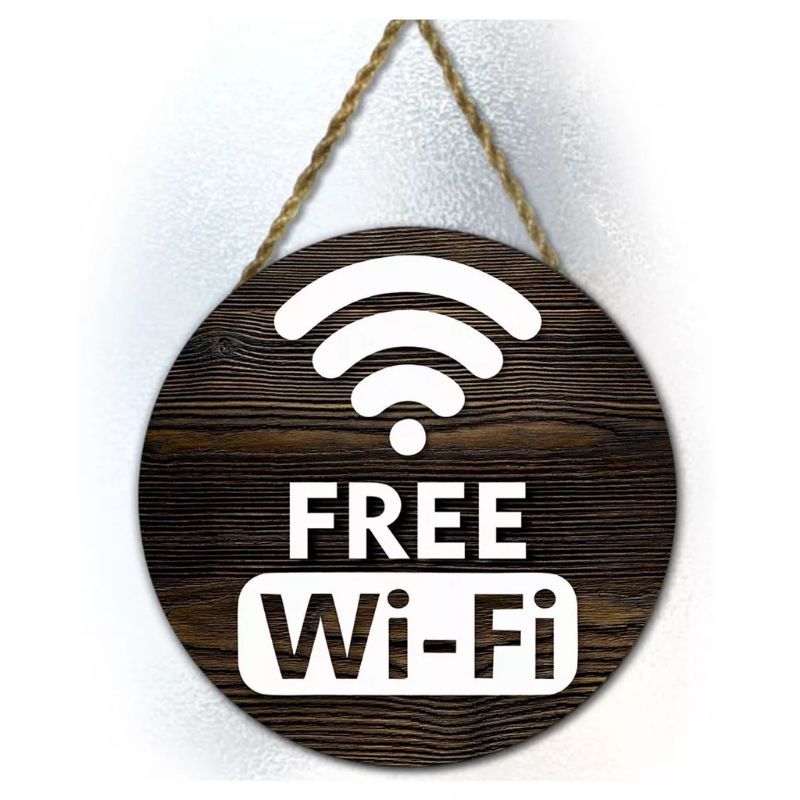 Jual Free wifi sign board signboard papan gantung wi-fi Wi-fi waypay ...