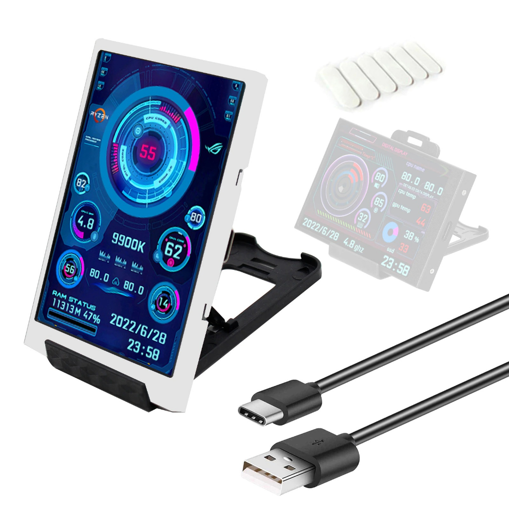 Jual Mini Lcd Screen Ips 3 5 Inch Display Usb Type C Cpu Gpu Ram