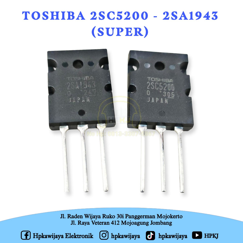 Jual Transistor Final Toshiba SUPER 2sc5200 2sa1943 Harga Per Set 2SC ...