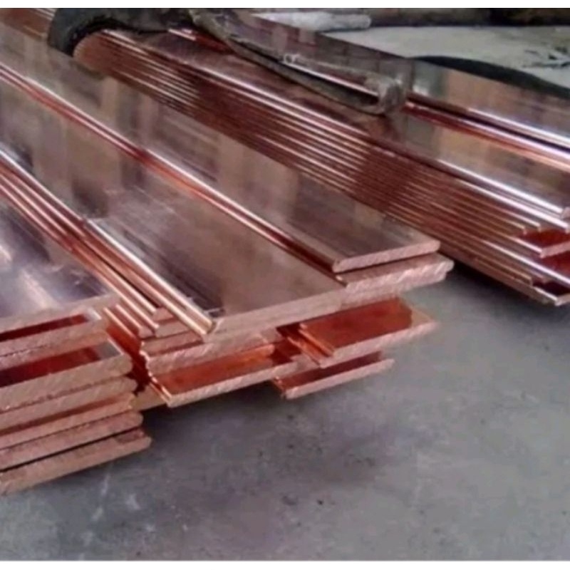 Jual Plat Tembaga 12mm x 63 mm x 100mm Plat Strip Tembaga Copper Plate ...