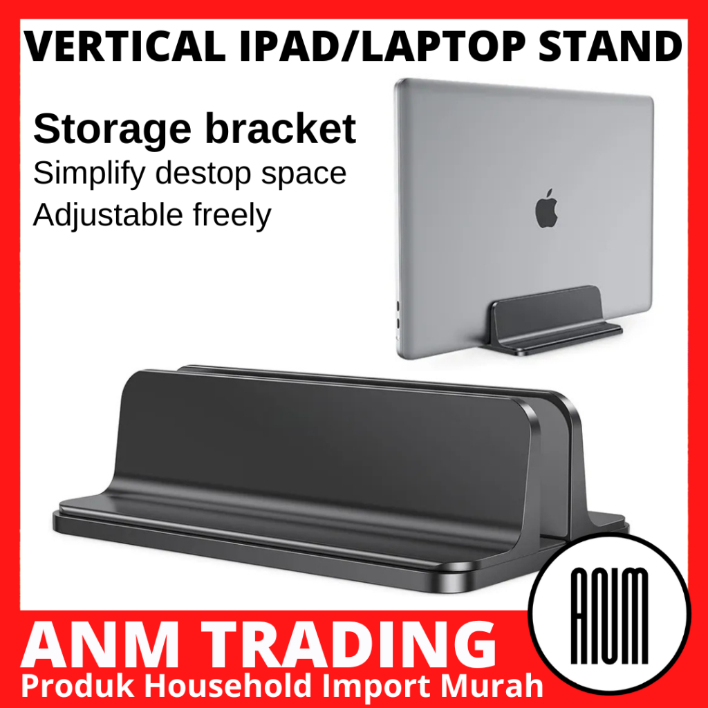 Jual Dudukan Laptop Vertical Stand Holder Laptop Vertikal Aluminium ...