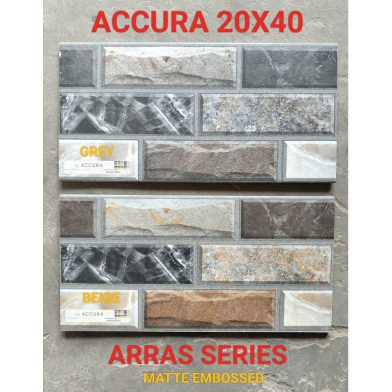 Jual Keramik Dinding Kasar Accura Arras Series Ukuran 2040 | Shopee ...
