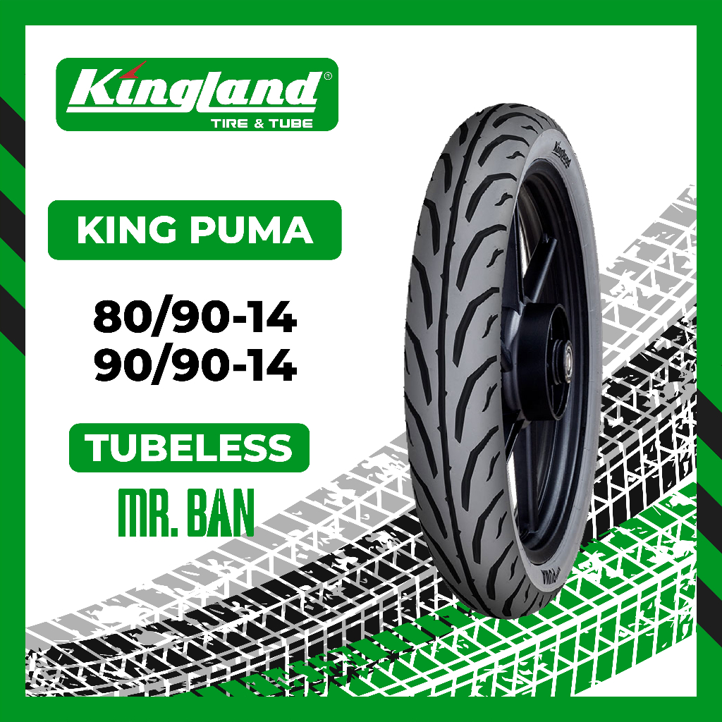 Jual Ban Luar Motor Matic King Puma Kingland Ukuran 80/90 90/90 Ring 14 Tubeless TL | Shopee ...