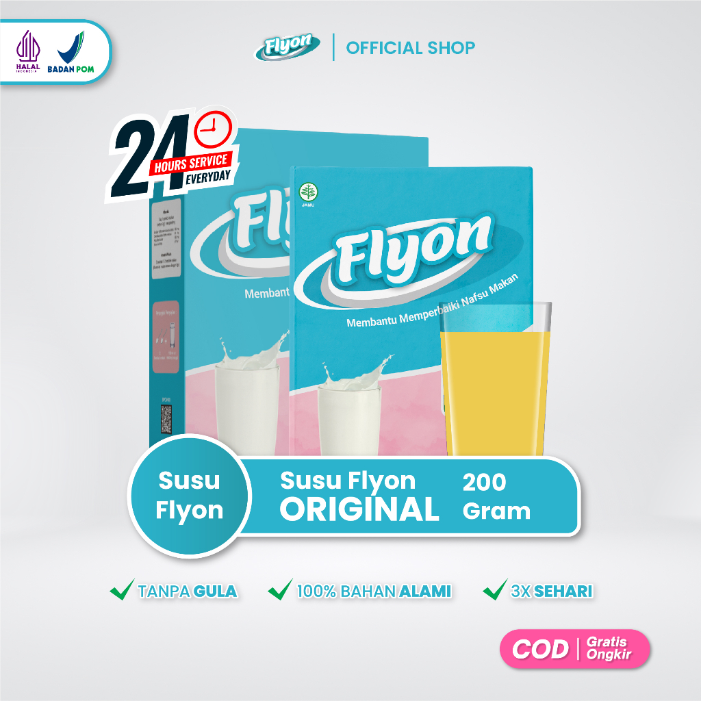 Jual Susu Flyon Susu Penggemuk Badan Original Vitamin Penambah Berat Badan Suplemen Penambah ...