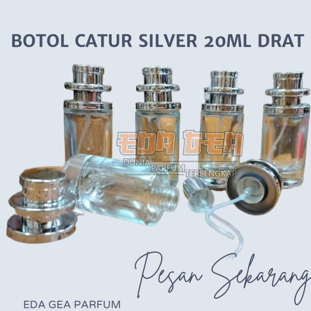 Jual BOTOL PARFUM CATUR SILVER | 20ML | BOTOL SPRAY PERLUSIN | Shopee ...