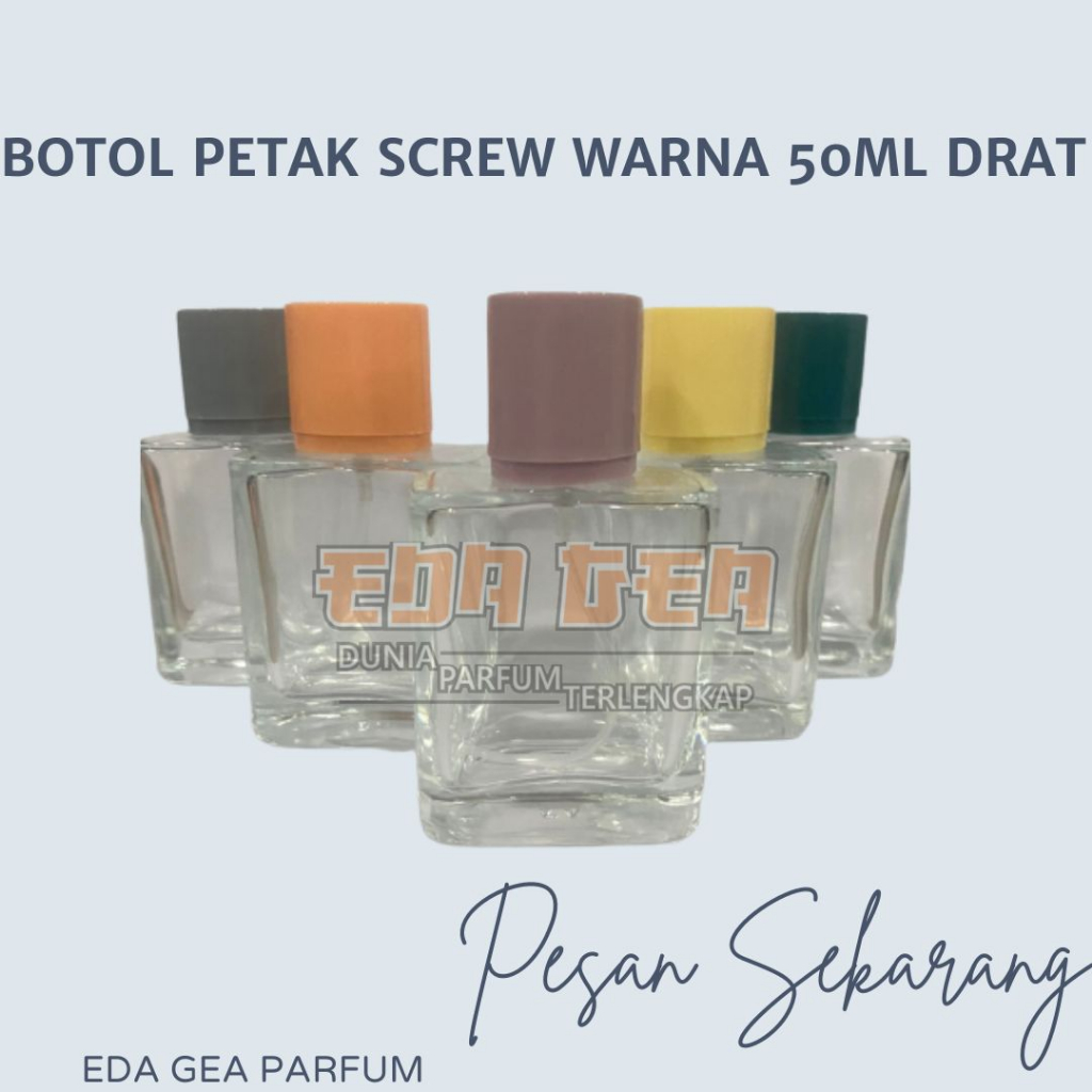 Jual BOTOL PARFUM PETAK SCREW 50ML | BOTOL PARFUM DRAT | Shopee Indonesia