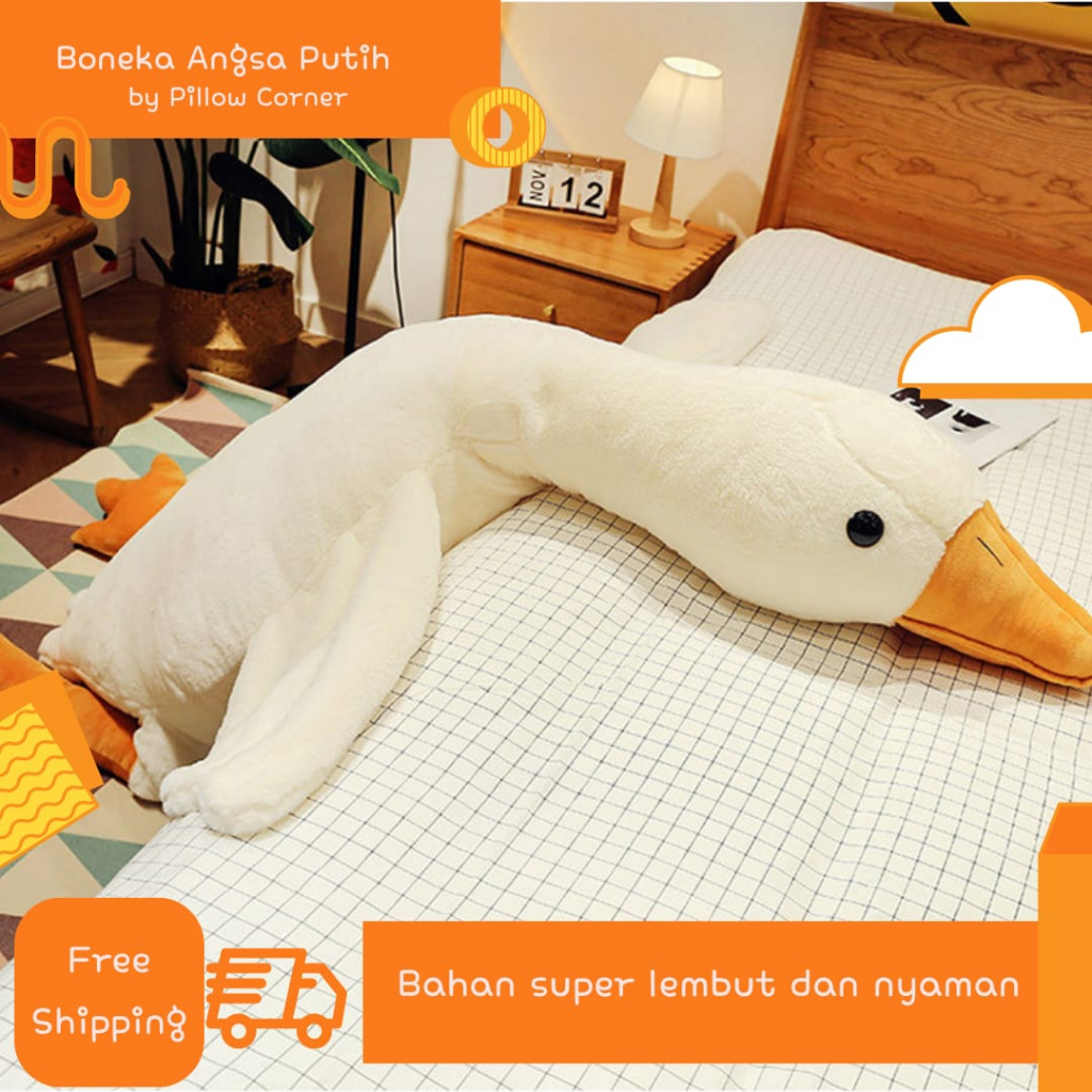 Jual Pillow Corner Boneka Angsa Putih Jumbo Import | Shopee Indonesia