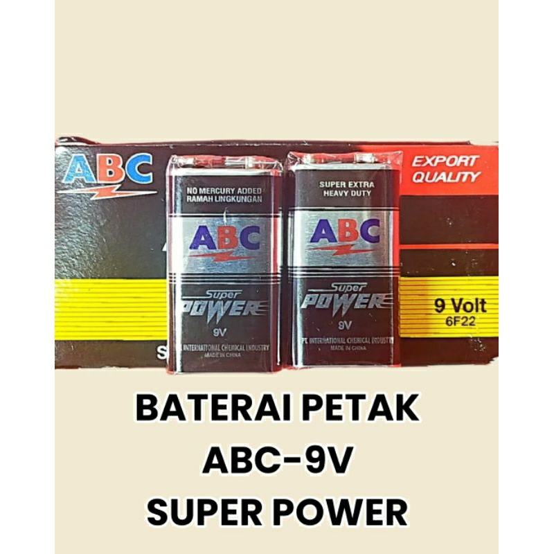 Jual BATERAI PETAK ABC 9V SUPER POWER | Shopee Indonesia