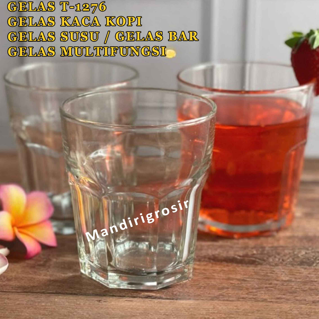 Jual Gelas Coffee * Gelas Kaca * Gelas Minuman * Gelas T-1276 | Shopee ...