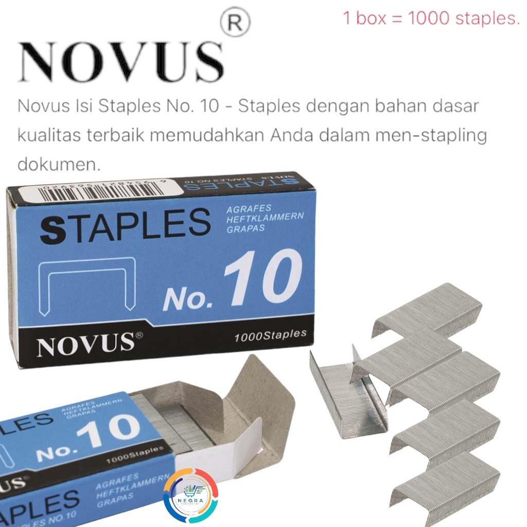 Jual Novus Isi Stapler Kecil No. 10 / Perlengkapan ATK Isi Staples ...