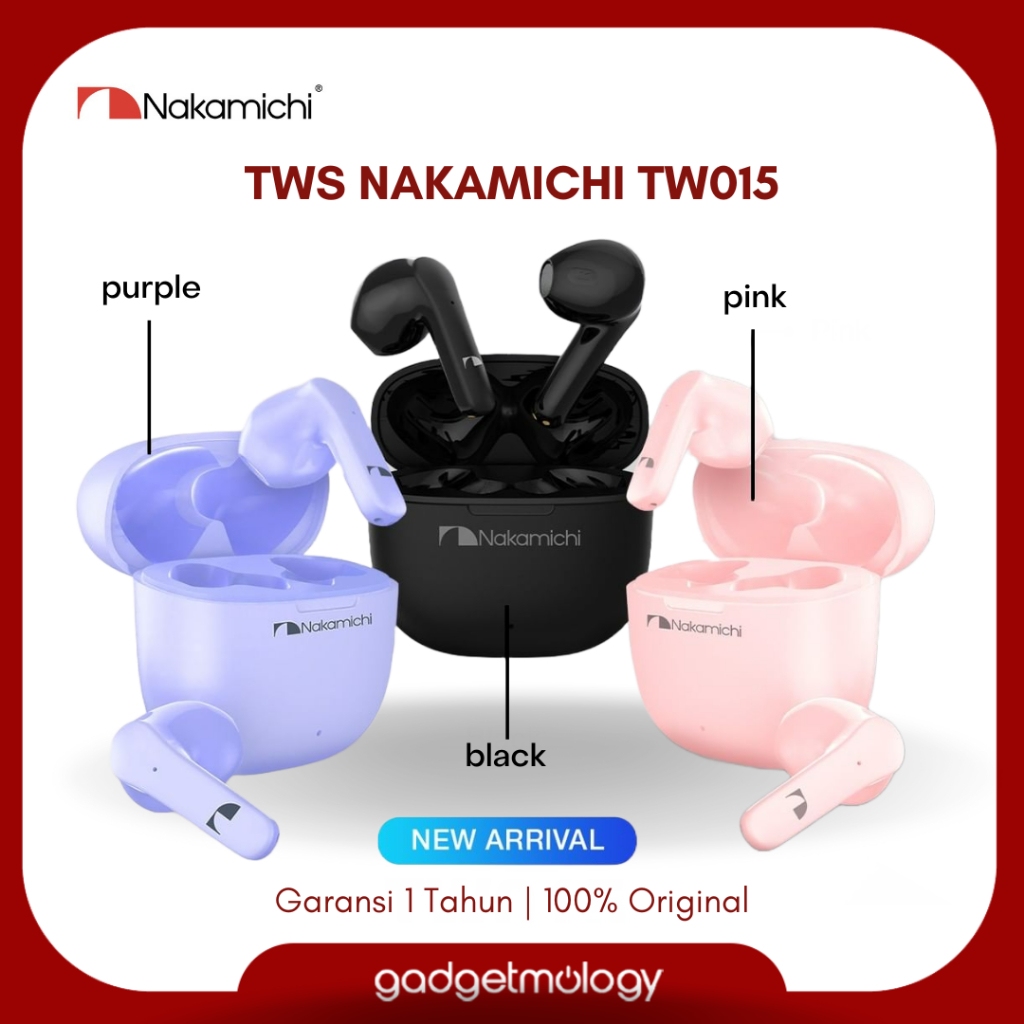 Jual Nakamichi TW015 TWS True Wireless Earphone Earbuds Headset ...