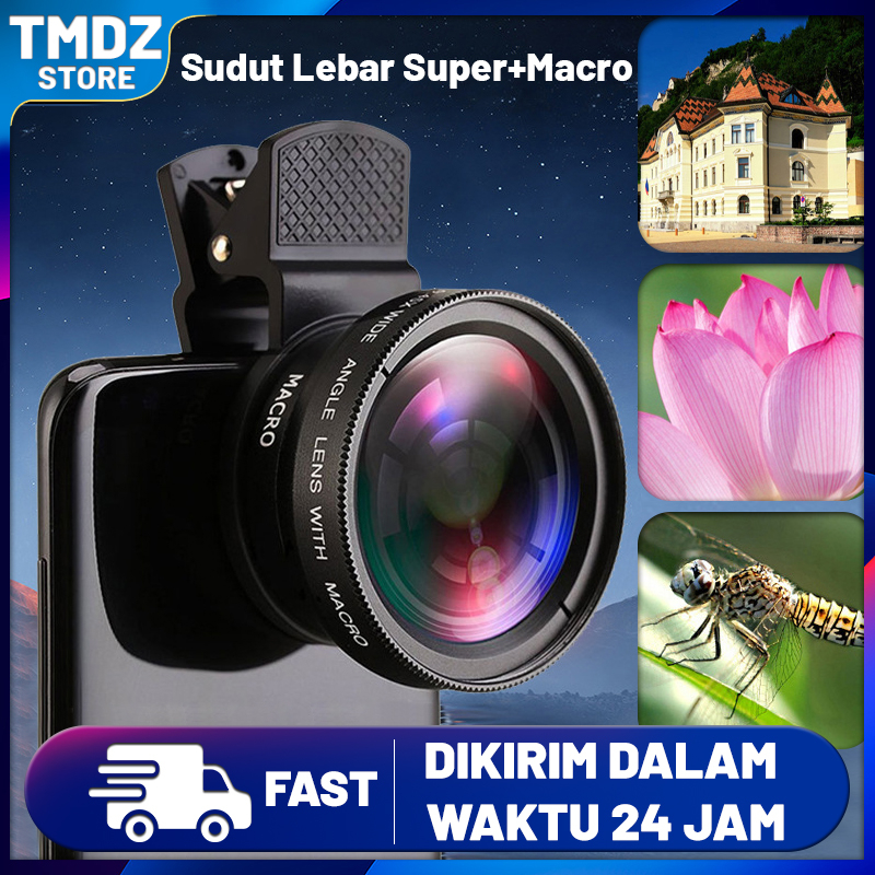 Jual Lensa Super Wide Angle Lens 0.45X Lensa Optik Makro Profesional ...