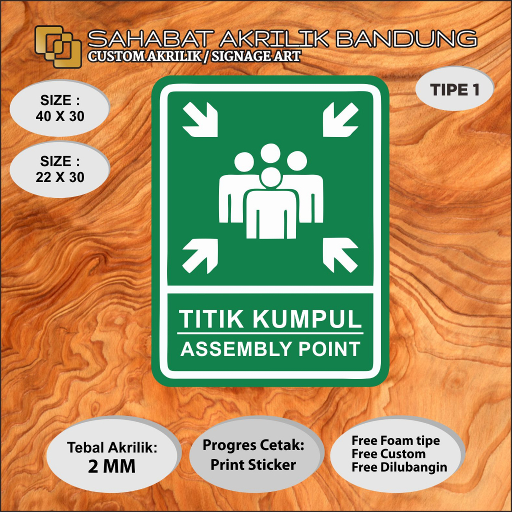 Jual AKRILIK SIGN TITIK KUMPUL TIPE 1 | Shopee Indonesia
