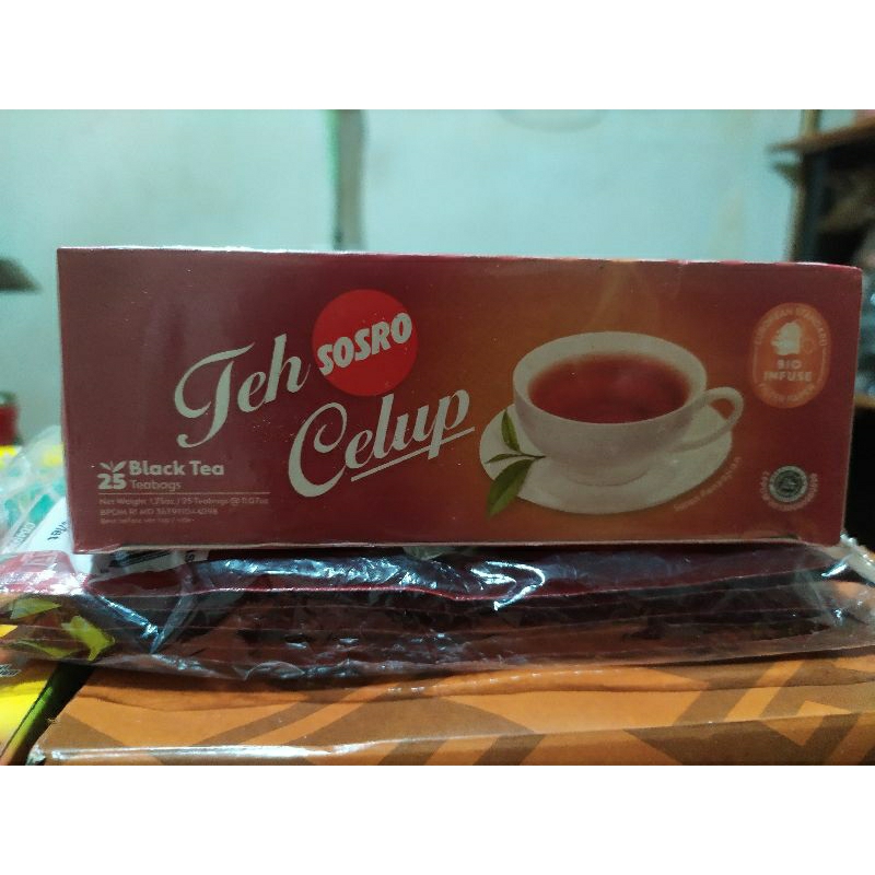 Jual Teh Celup Sosro (1 pack isi 25 Teabags & 50 Teabags) | Shopee ...