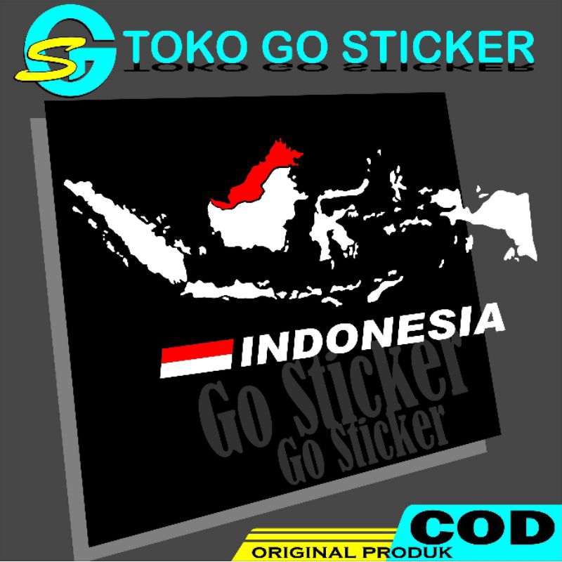 Jual sticker indonesia, sticker peta indonesia | Shopee Indonesia