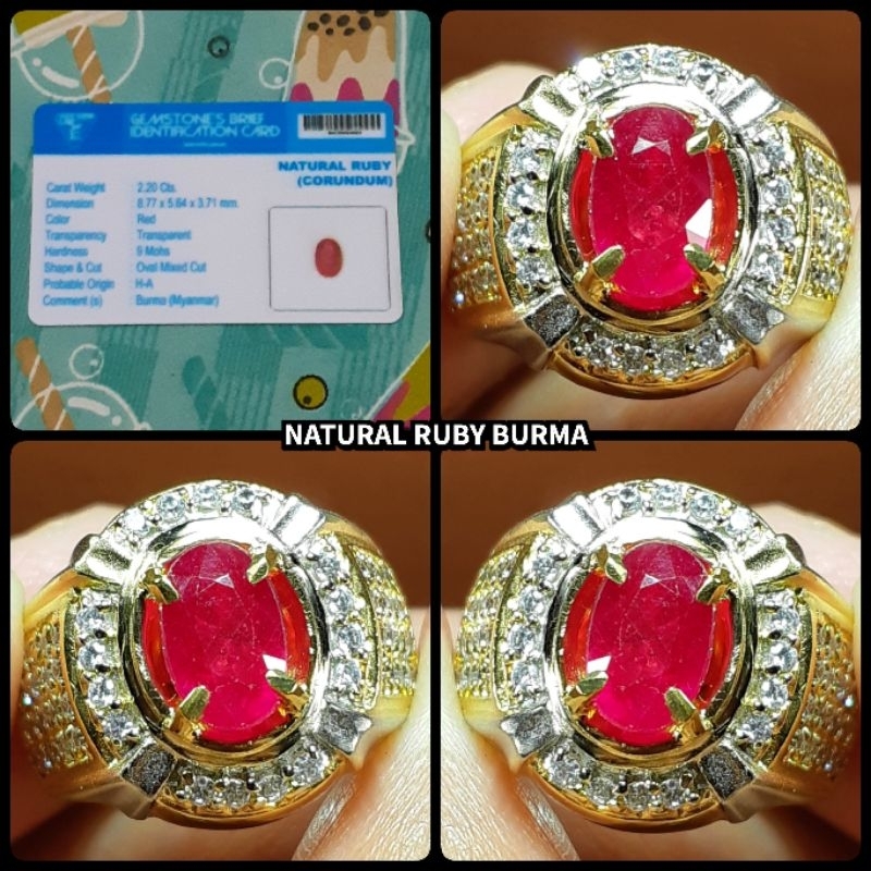 Jual NATURAL RUBY BURMA MYAMAR ( POGEON BLOD ) | Shopee Indonesia