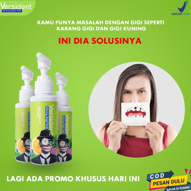 Jual Versident Pasta Gigi Original Pemutih dan pembersih karang Gigi ...