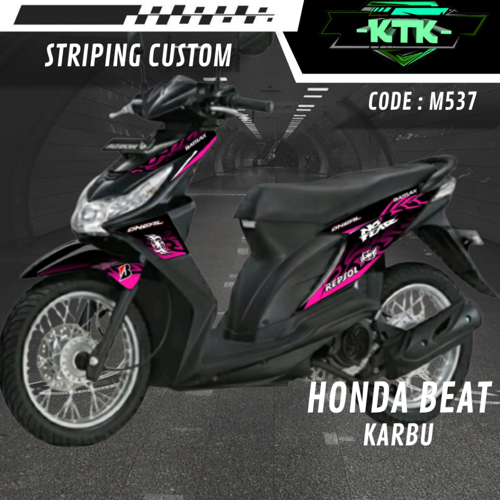 Jual Lis Stiker Striping Honda Beat Karbu Lawas Old Lama M537 List ...
