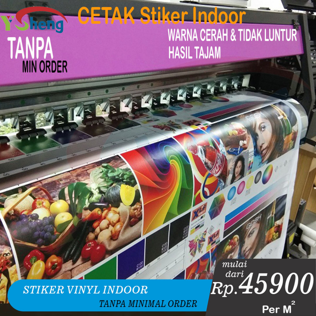 Jual Sticker Indoor / Stiker Vinyl Permeter + Cetak Sticker / Stiker ...