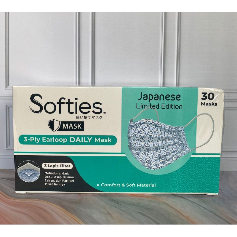 Jual SOFTIES DAILY MASK / MASKER DAILY 3PLY EARLOOP | Shopee Indonesia