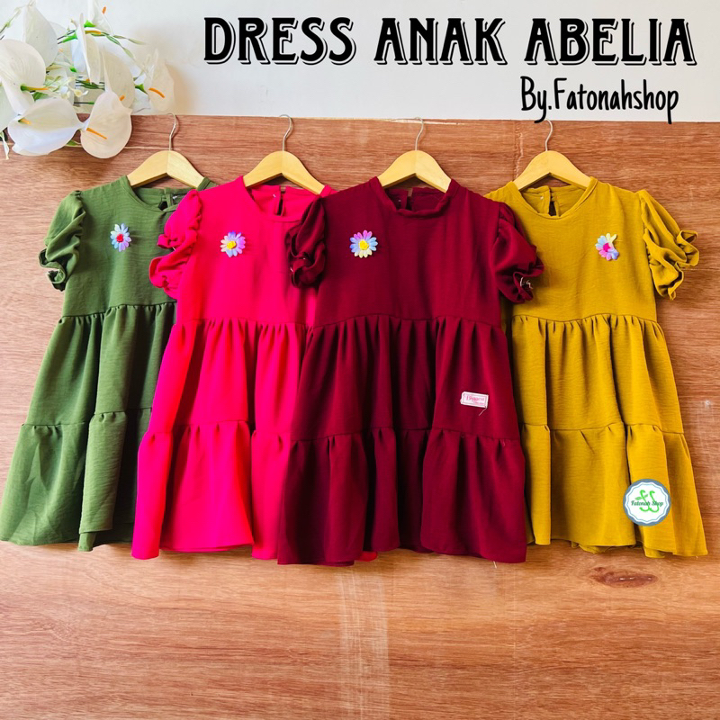 Jual Dress Anak 3 4 5 Tahun Anak Cewek Perempuan Crinkle Tumpuk Bunga ...