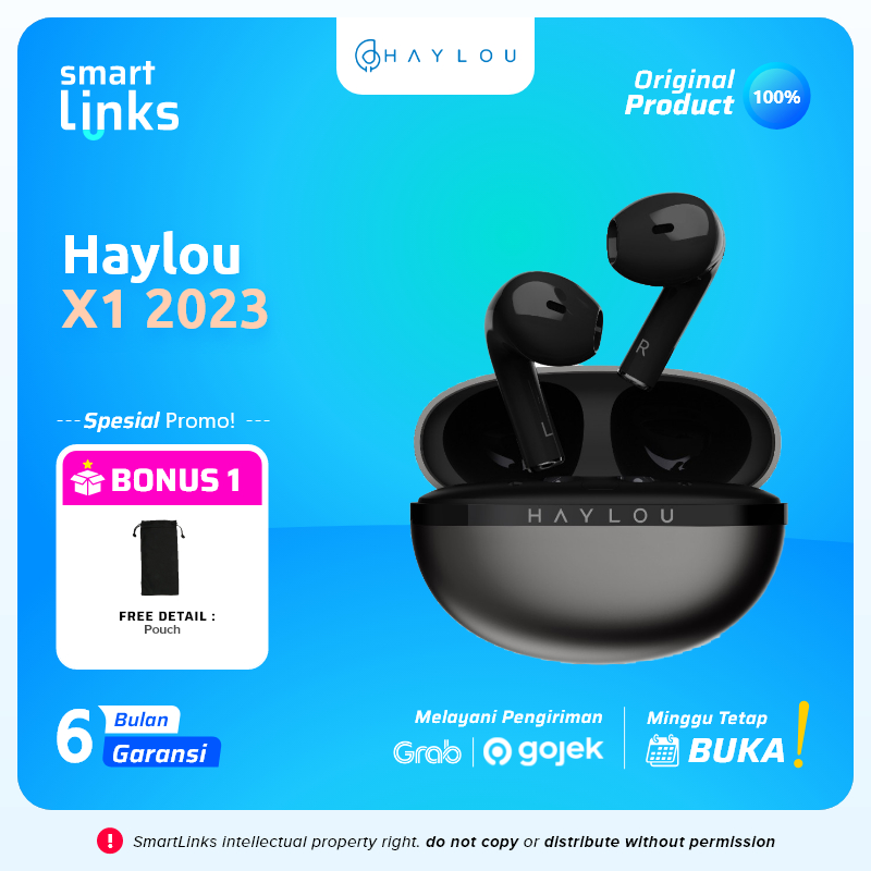 Jual Haylou X1 2023 TWS True Wireless Earbuds Headset Bluetooth 5.3 App ENC | Shopee Indonesia