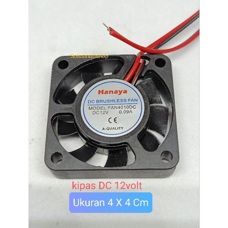 Jual Fan DC 12V 4x4 cm / Kipas dc 12volt 4x4 cm Tebal 1cm / Fan Cooling ...
