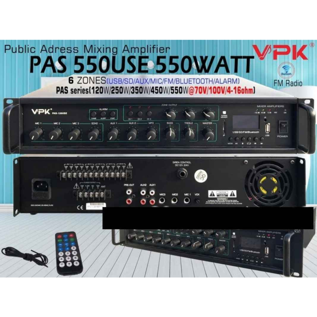 Jual VPK PAS 550 USE Original Amplifier 550 Watt Hi & Low Impedance ...