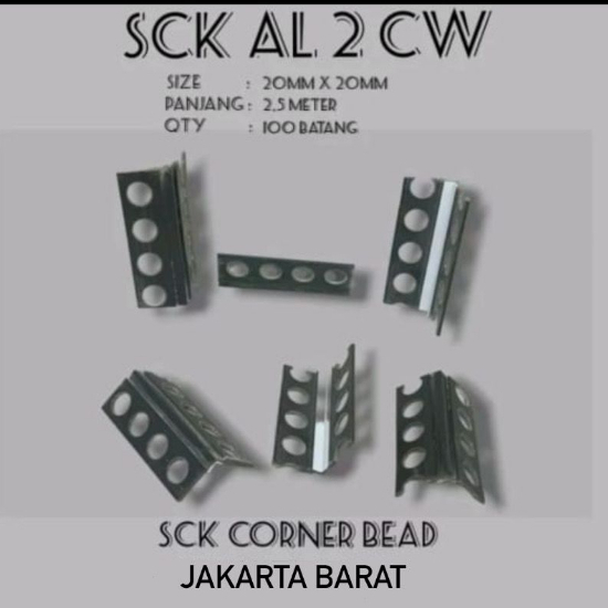 Jual Corner bead UPVC / Inner bead sudutan dalam tembok UPVC SCK AL 2 ...
