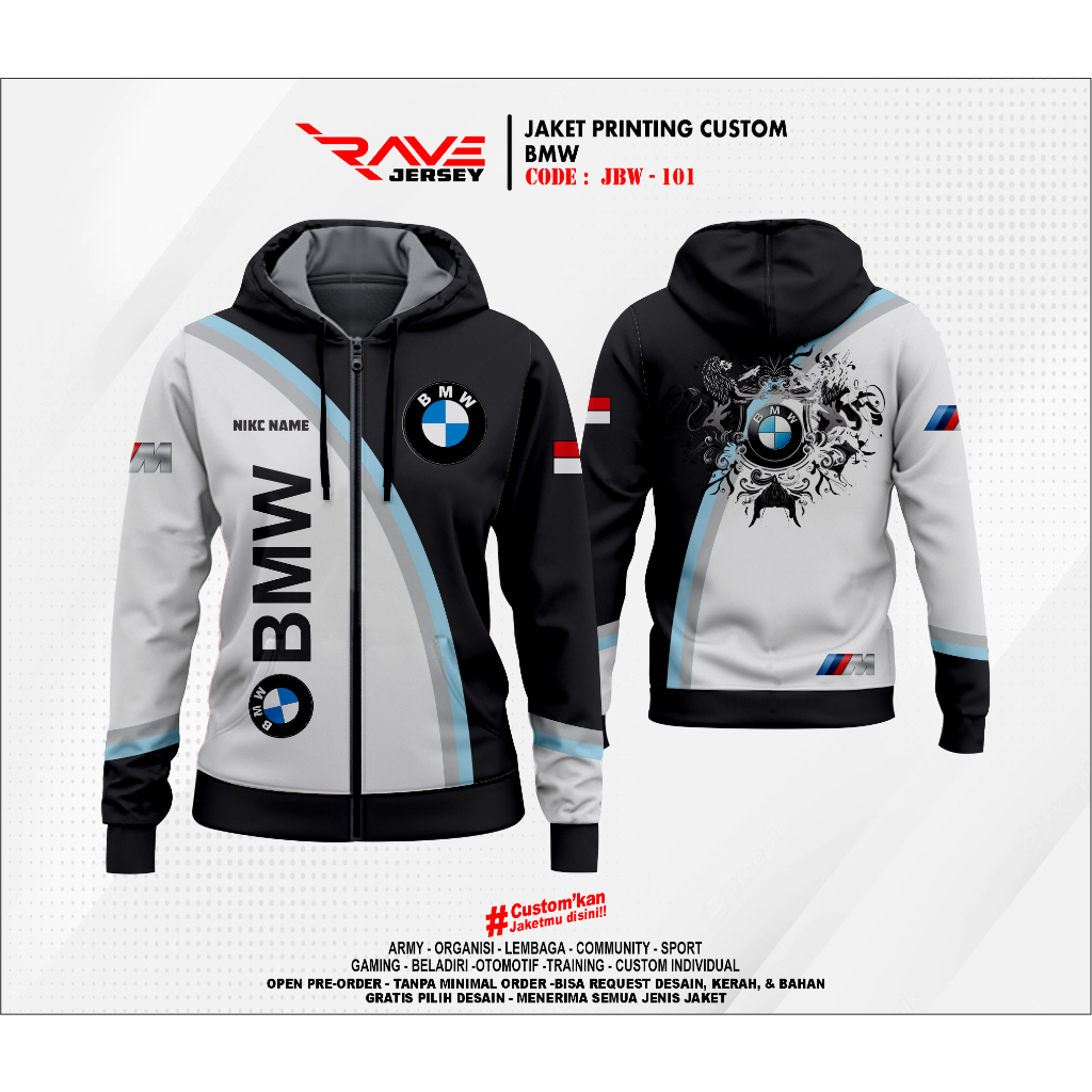 Jual JAKET MOBIL BMW SESI 1 FULL PRINTING SUBLIMATION CUSTOM (DESAIN ...