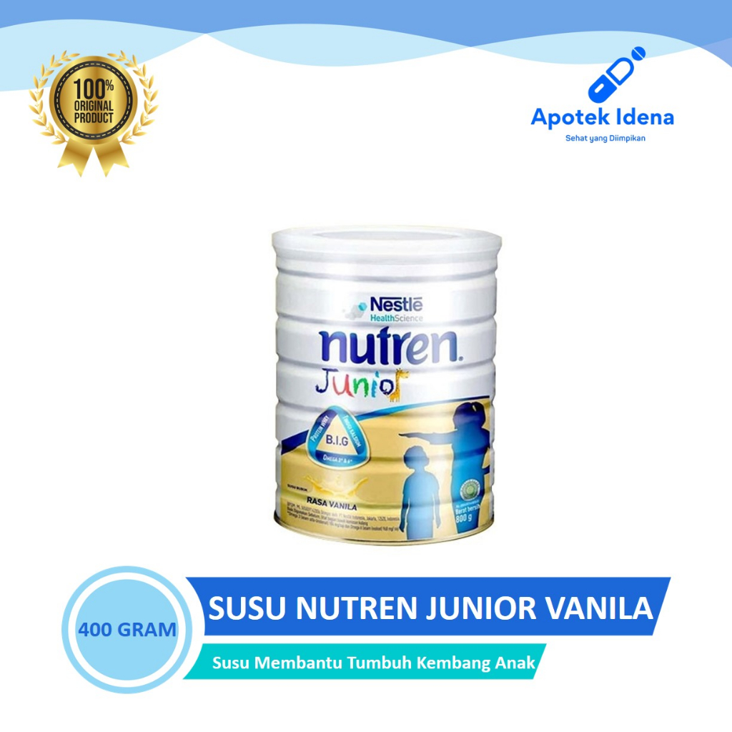 Jual NUTREN JUNIOR Rasa Vanila 400 GR Susu Kebutuhan Anak Usia ( 1 - 10 ...