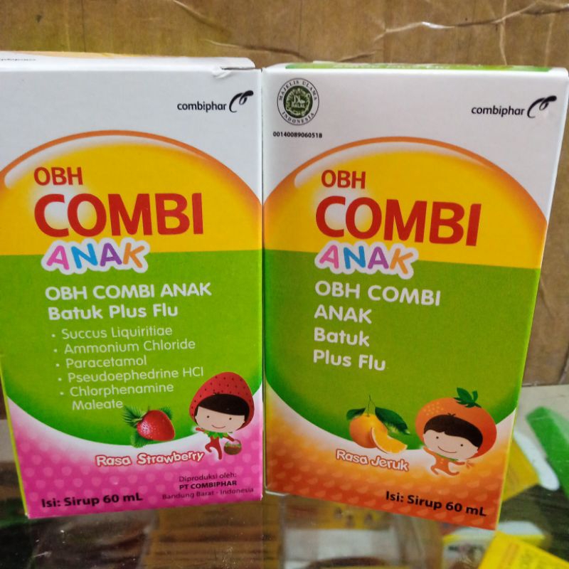 Jual OBH Combi Plus Anak Rasa Strawberry Rasa Jeruk Sirup 60ml/Obat ...