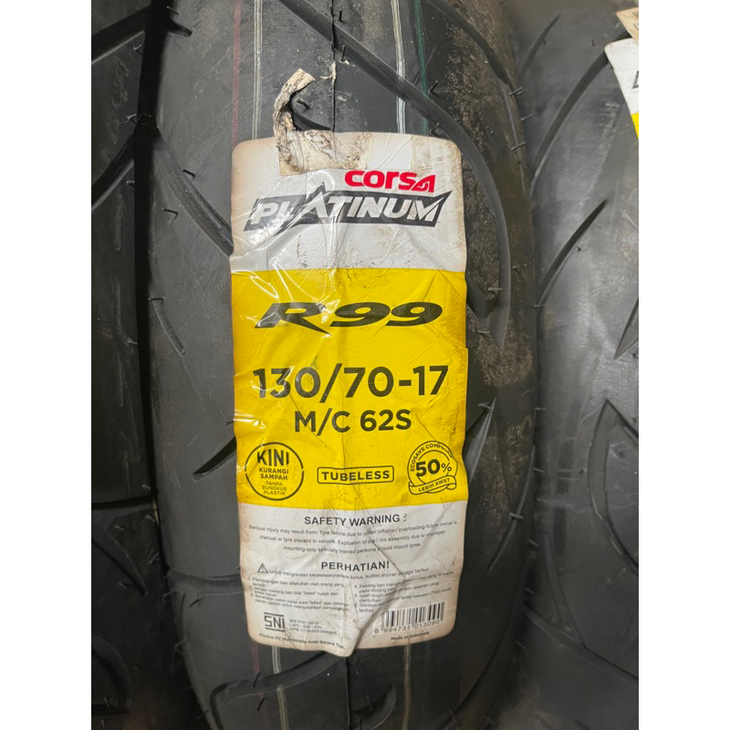 Jual Ban Tubles 90/80 100/80 110/70 130/70 Ring 17 Corsa Platinum R99 ...