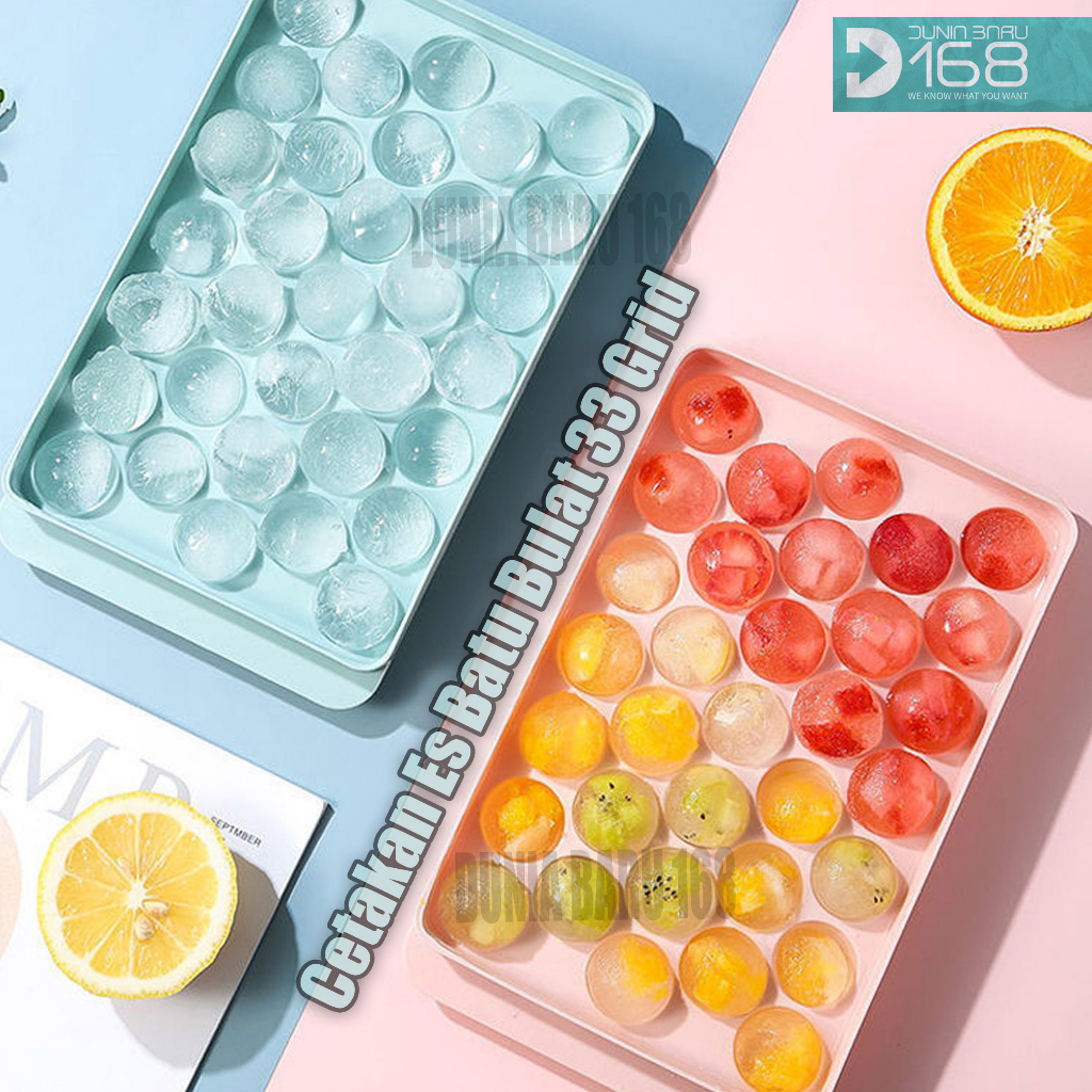 Jual Cetakan Es Batu bulat 33 slot / Cetakan Jelly bulat 33 grid ...