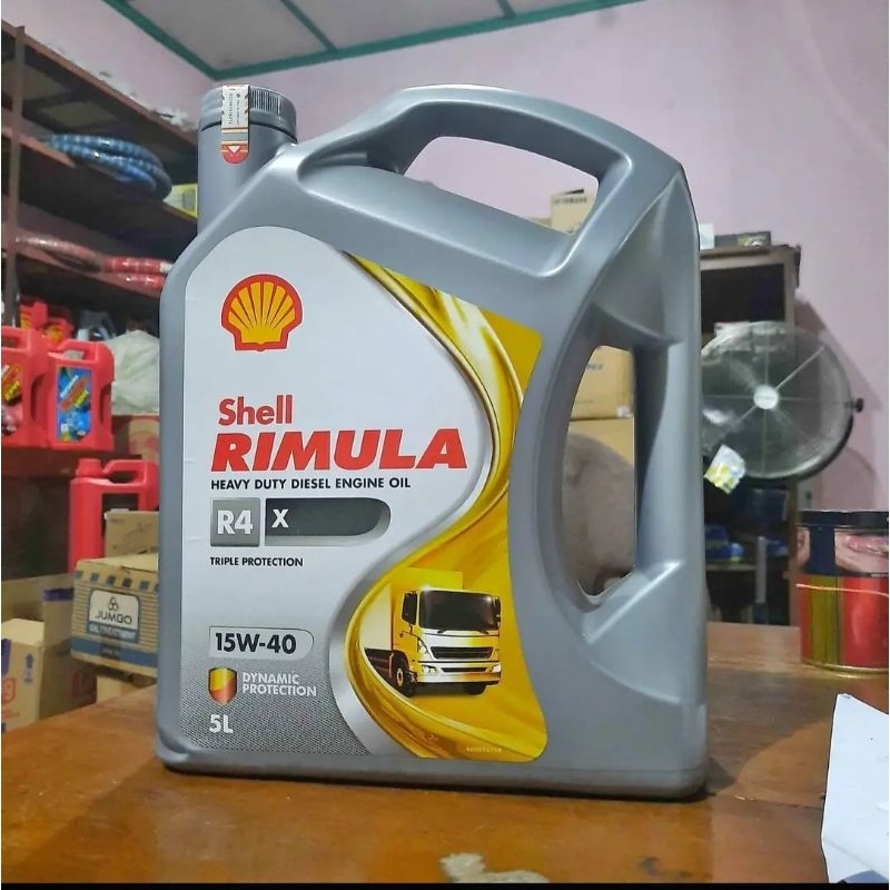 Jual Oli shell rimula r4 x & r4 Plus 15w-40 diesel isi 5L- ORIGINAL ...
